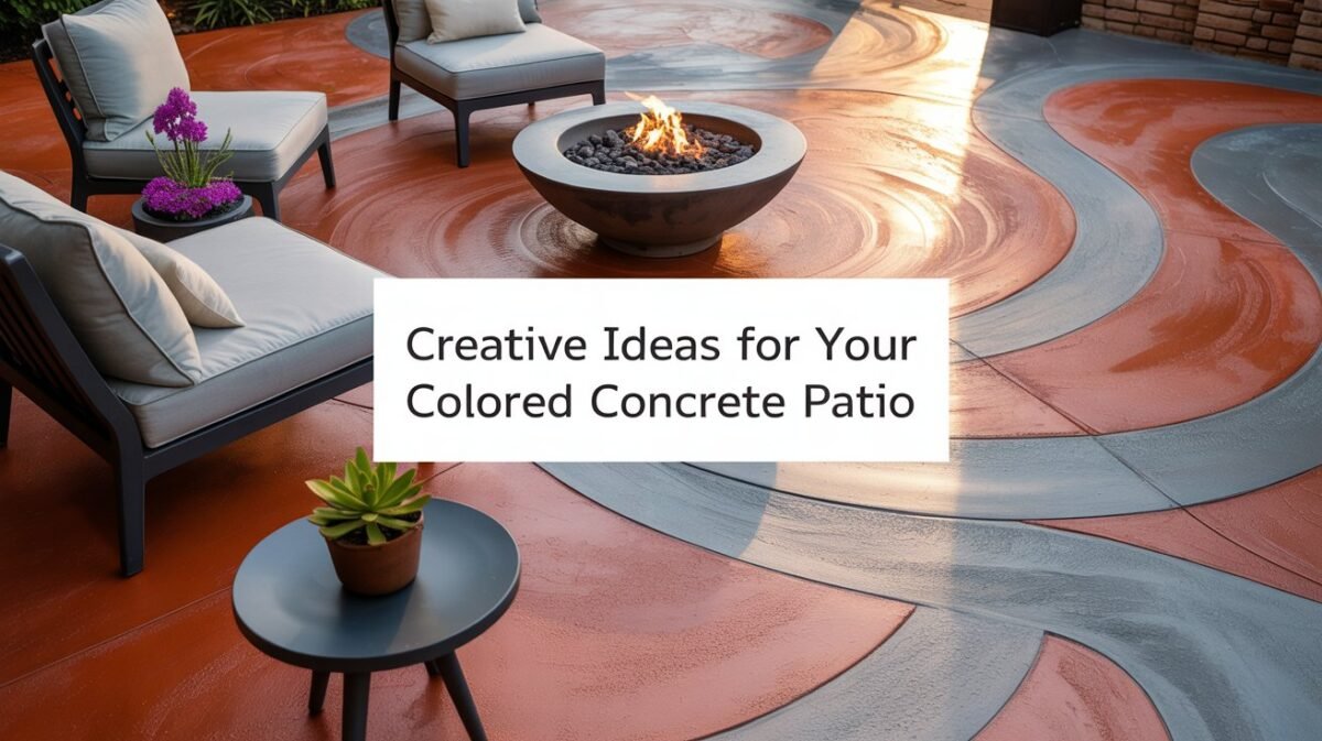 11 Creative Ideas for Your Colored Concrete Patio - RowHouseBlog